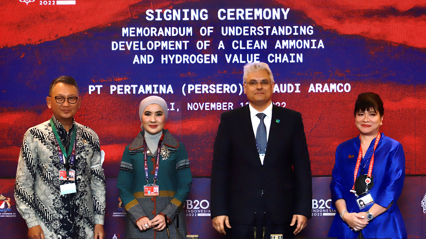 Aramco and Pertamina explore hydrogen and ammonia value chain at B20 ...